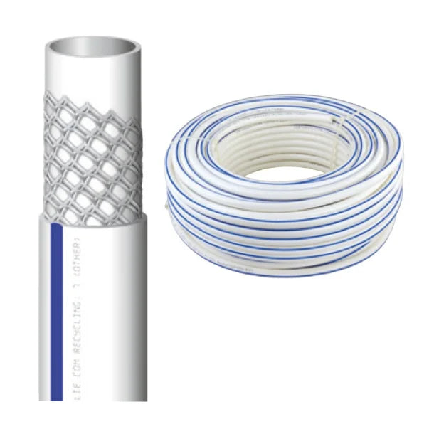 Fresh Water Hose Pipe 10mm WHITE BRAIDED WATER HOSE HYMER ETRVSCO ...