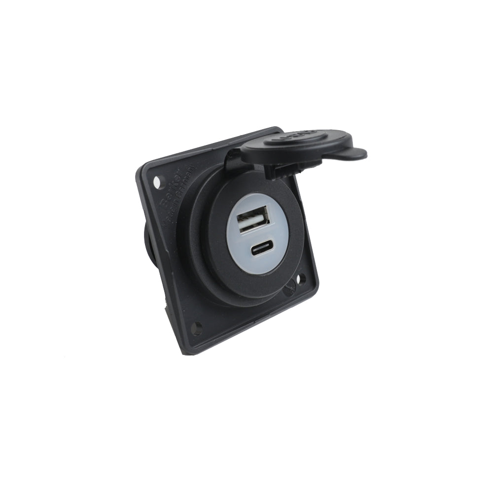 Berker Double 12V Caravan USB Socket USB C and USB A – Leisure Warehouse